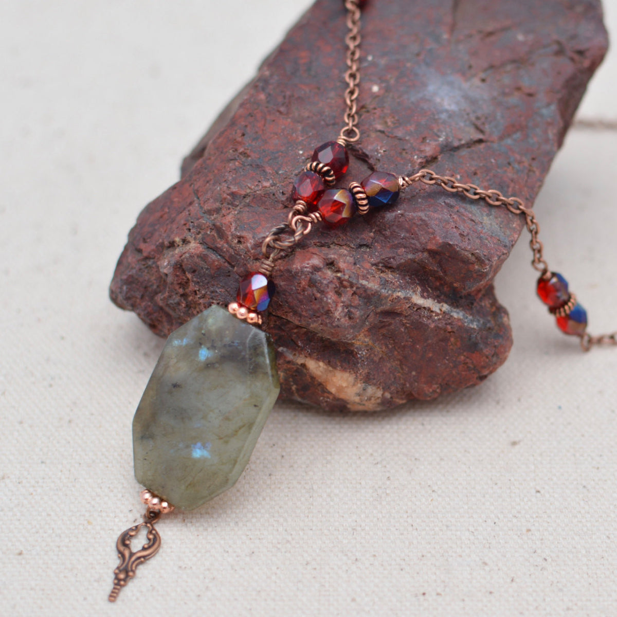 Vampire Diaries - Labradorite and Antiqued Copper Necklace – Zuzu's ...